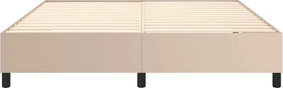 Rám postele s boxspringem cappuccino 160x200 cm umělá kůže 3121058