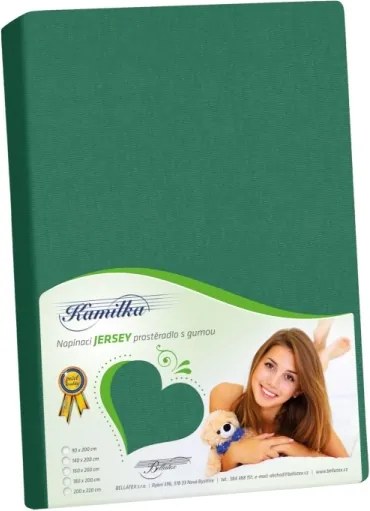 Bellatex Prostěradlo jersey  Zelená rozměr 160x200 cm