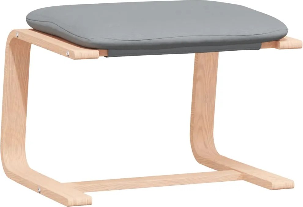 Relaxační křeslo s podnožkou světle šedé textil 3154413