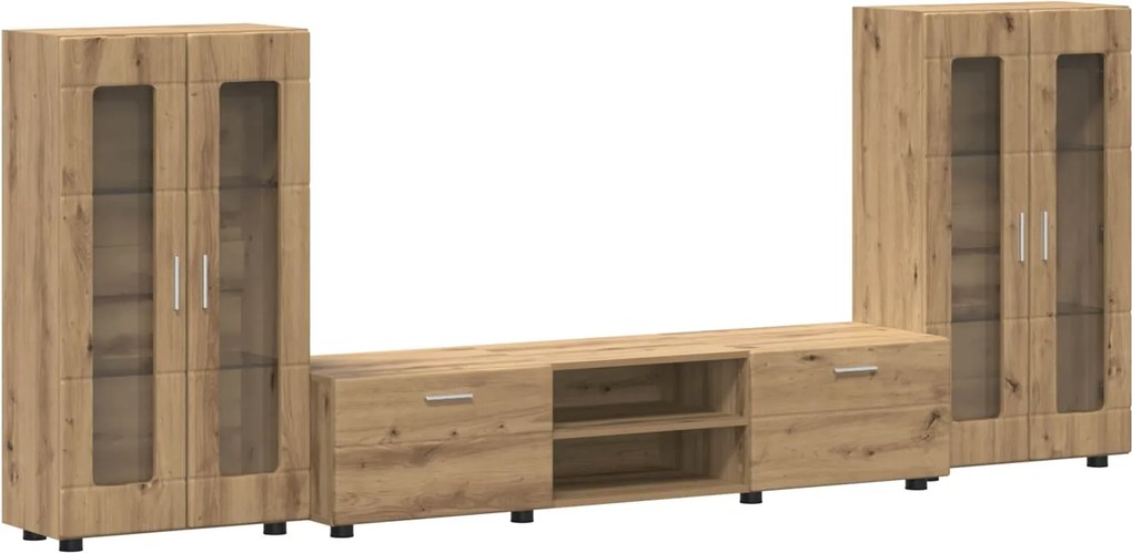 Sestava TV skříněk FLORIN 3 ks Artisanový dub Kompozitní dřevo 3397943