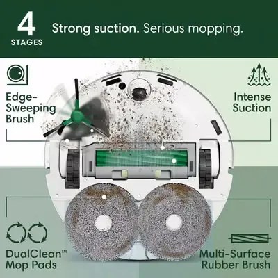 iRobot Roomba Plus 405 Combo + AutoWash dock bílá / Robotický vysavač