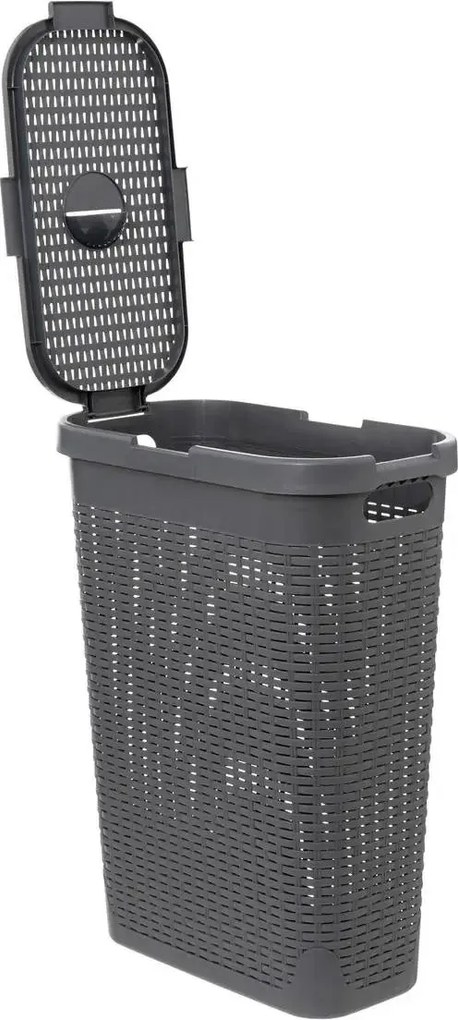 Vysoký koš na prádlo, 40 l, antracitový