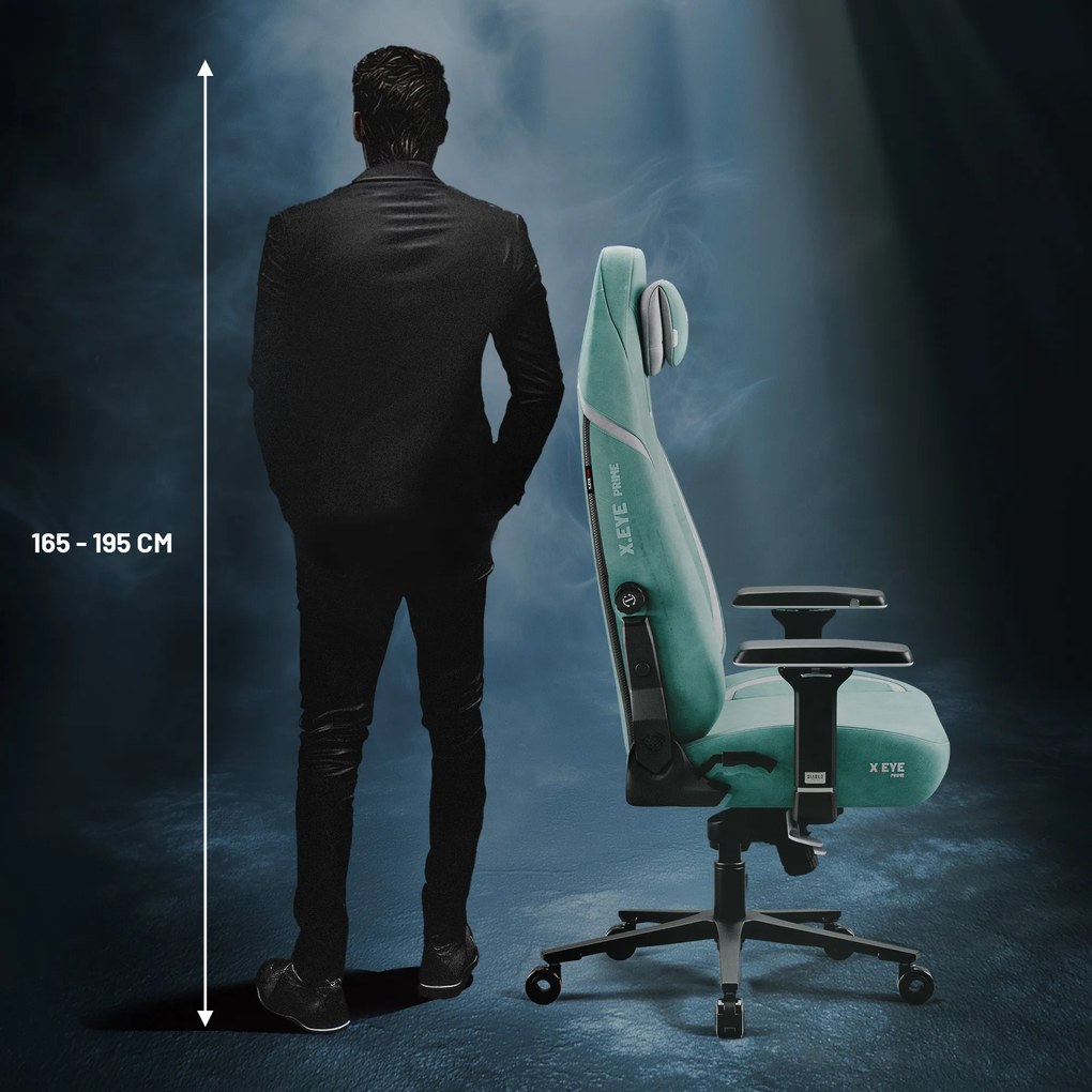 Herní křeslo Normal Size, mátový-černý: Diablo X-Eye Prime Mystic Mint