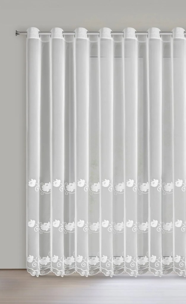 ZÁCLONA NA KROUŽCÍCH LETI 350X250 CM KVĚTY
