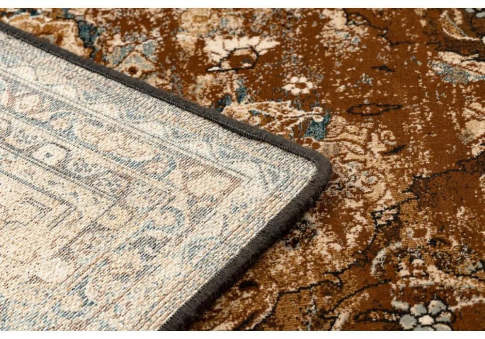 Vlněný kusový koberec Nuri hnědý 170x235cm