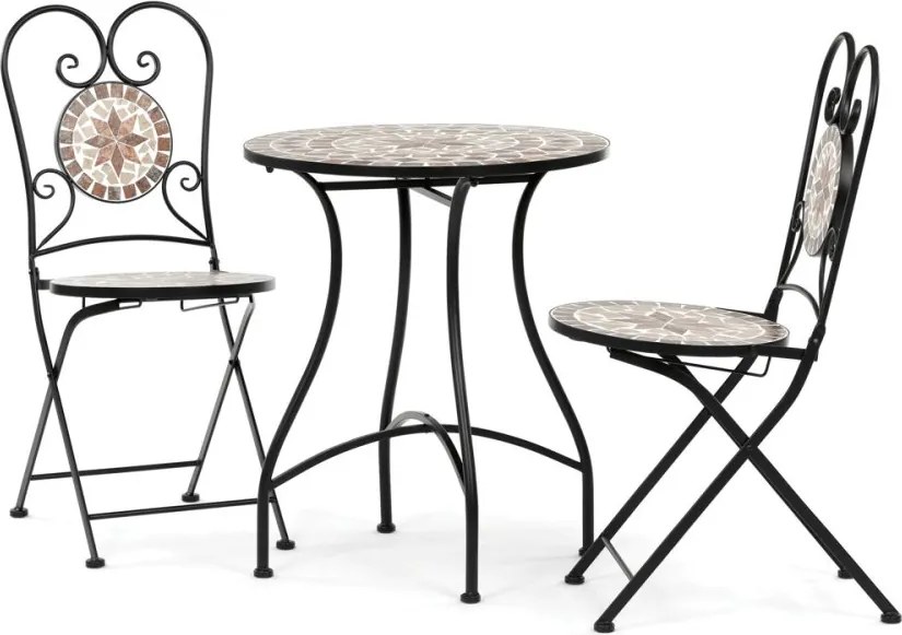 Zahradní set, kov, keramická mozaika, US1600 SET