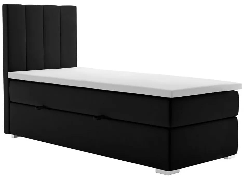 Luxusní jednolůžková postel CALINA Béžová 80x200 cm Levá