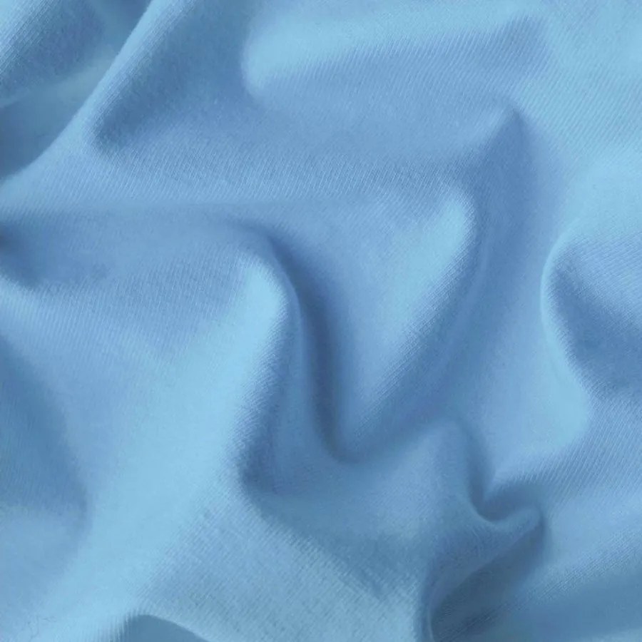 Jersey prostěradlo do dětské postýlky - 70 x 140 cm - středně modré
