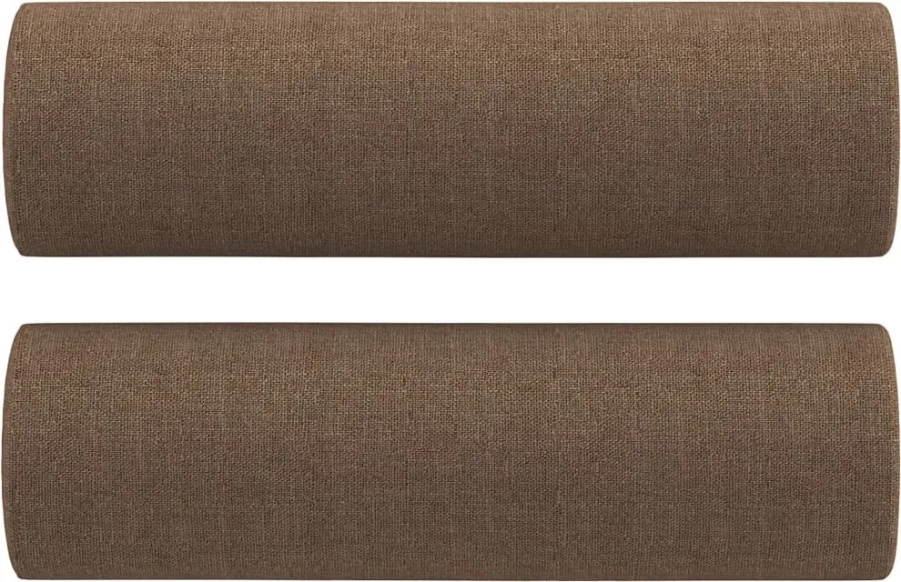 2dílná sedací souprava s polštáři hnědá textil 3201325