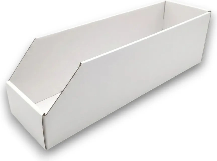 KARTON PAK Úložné boxy na oblečení, organizéry do skříně BÍLÝ KARTON 15x54cm