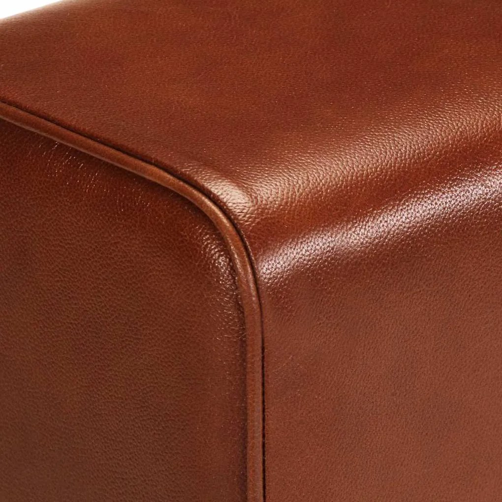 Lavice gymnastický kůň 38 cm hnědá pravá kůže a mangovník 320786