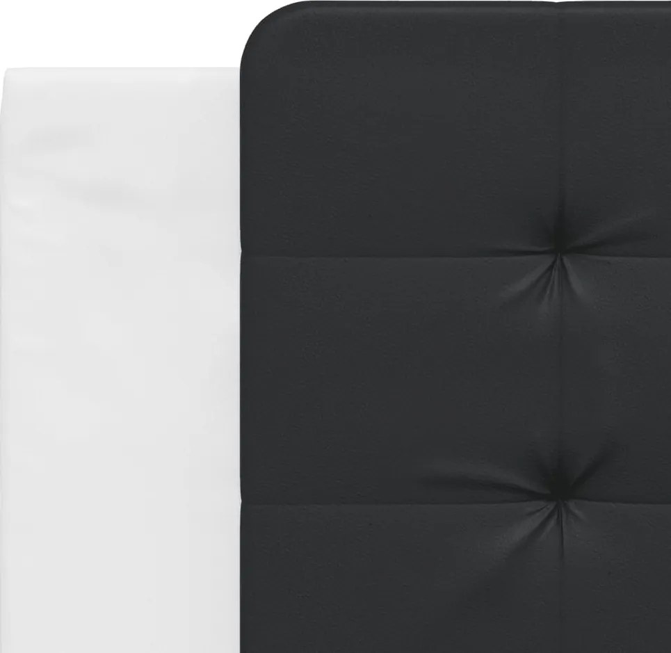 Postel s matrací Zadar bílá a černá 180 x 200 cm umělá kůže 3208886