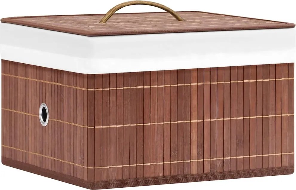 Bambusové úložné boxy 4 ks hnědé 320768