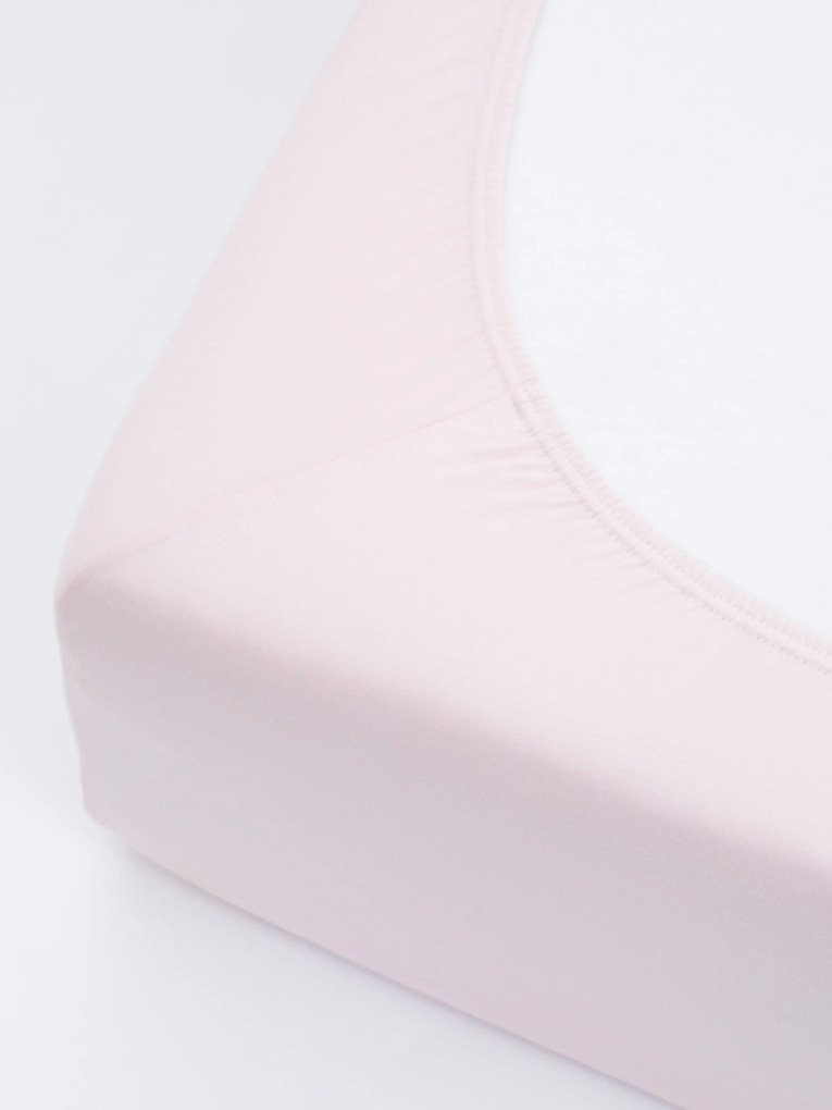 MK Lůžkoviny Jersey prostěradlo s elastanem 160 × 200 cm – pudrové