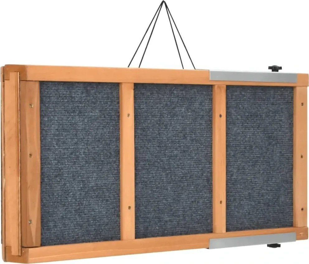 vidaXL Rampa pro psy 120 x 30 cm masivní jedlové dřevo [172419] Barva: Šedá