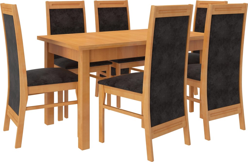ADRK Furniture Sada stolu s židlemi RODOS 7 SE-ROD-7-A-B007