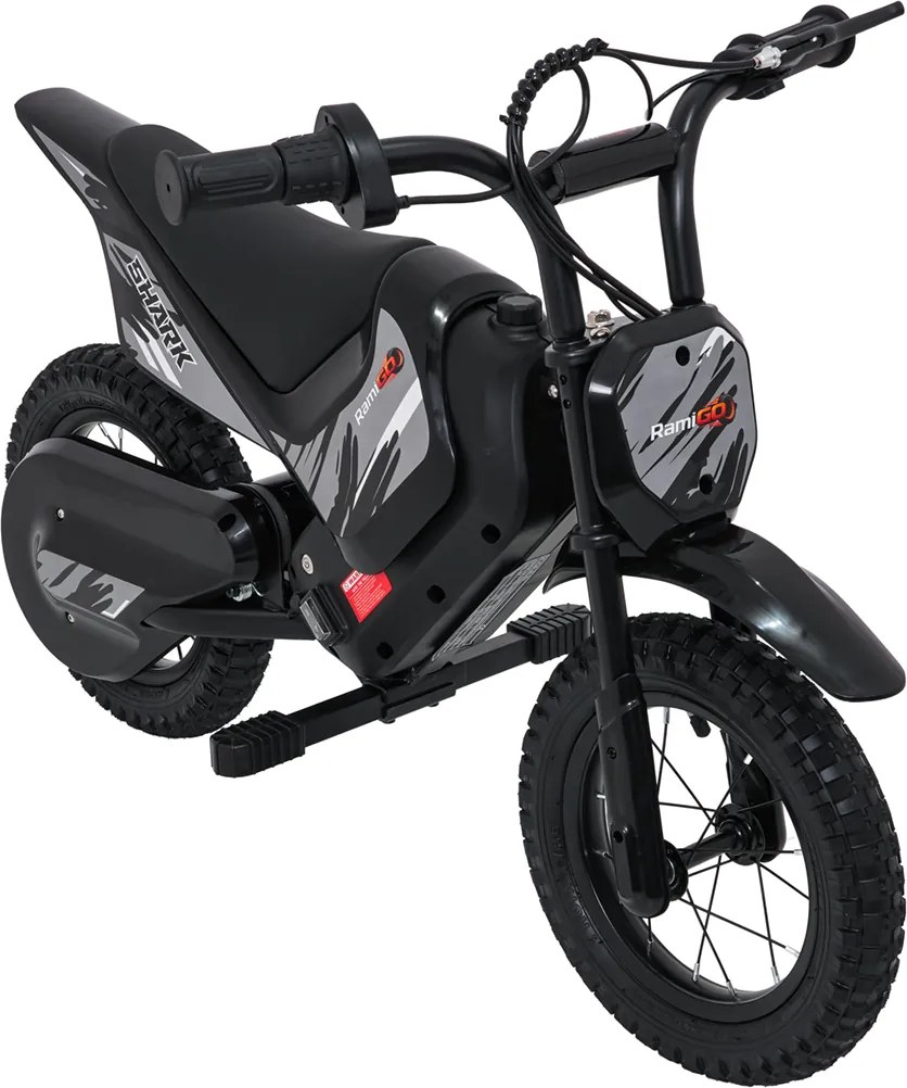 Ramiz Dětská elektrická motorka SHARK černá