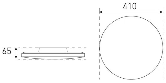 LED Stmívatelné stropní svítidlo VARIO NOVA LED/22/32W/230V pr. 41 cm IP44 černá