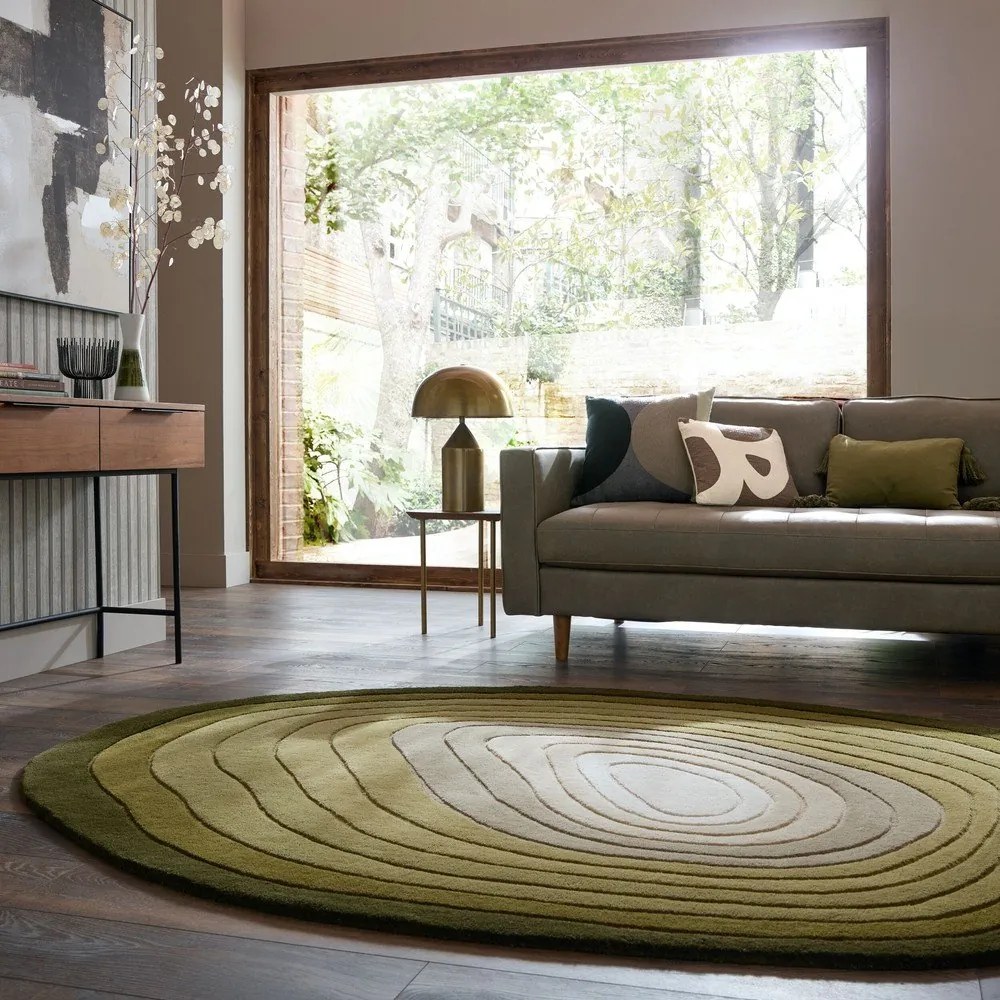 Zelený ručně tkaný vlněný koberec 160x230 cm Puddle Ombre – Flair Rugs