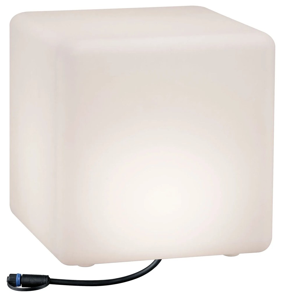 Paulmann 94181 Plug&Shine Cube, venkovní světelný objekt 6,5W LED 3000K, 30x30x30cm, IP67