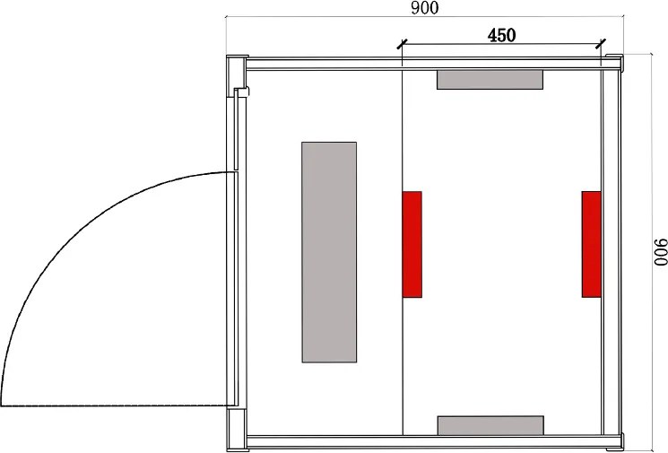 BPS-koupelny Infrasauna Relax  90x90, 1-2 osoby
