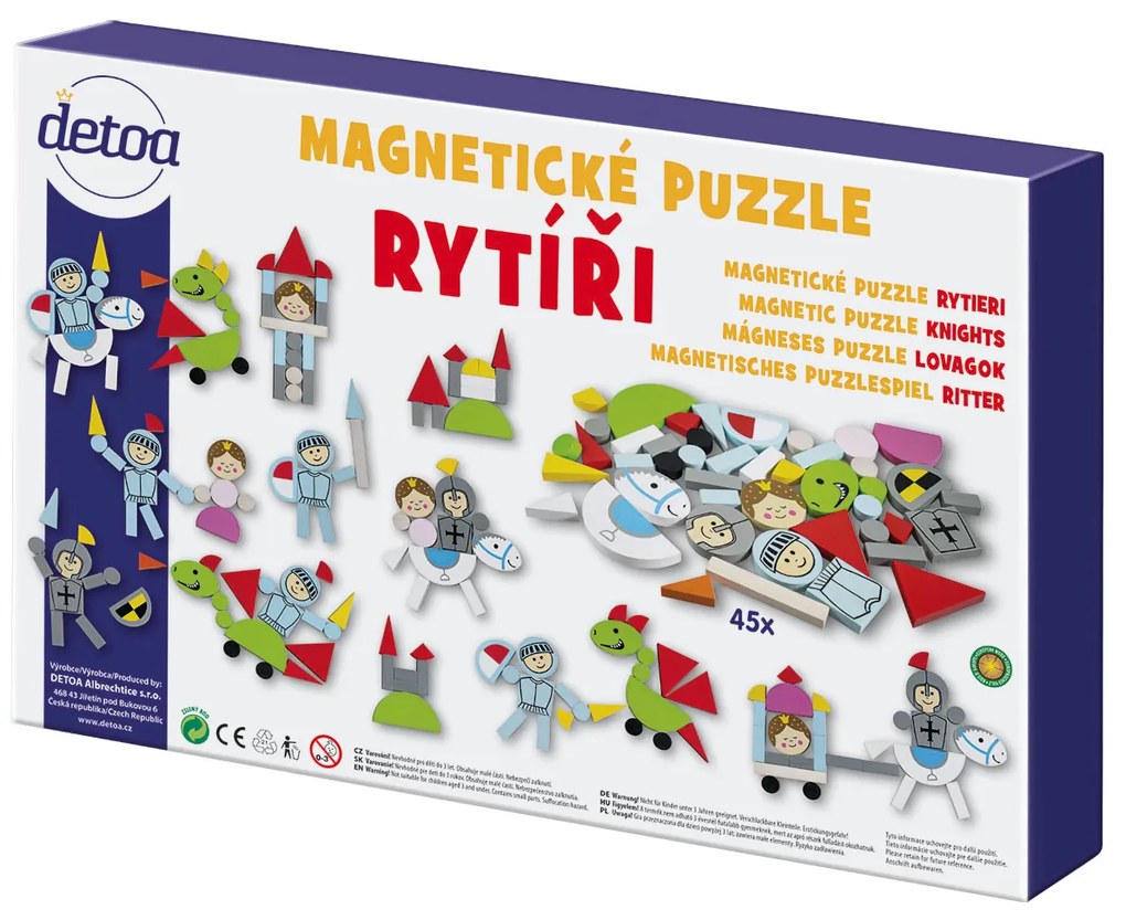 Detoa Magnetické puzzle Rytíři