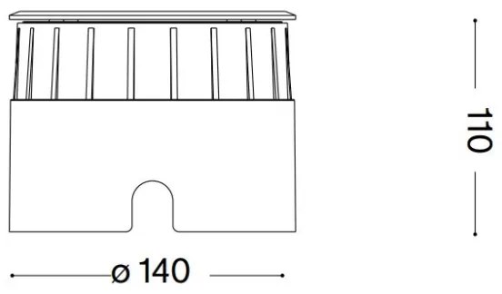Ideal Lux- LED Nájezdové svítidlo FLOOR LED/12W/230V pr. 14 cm CRI 90 IP67 chrom
