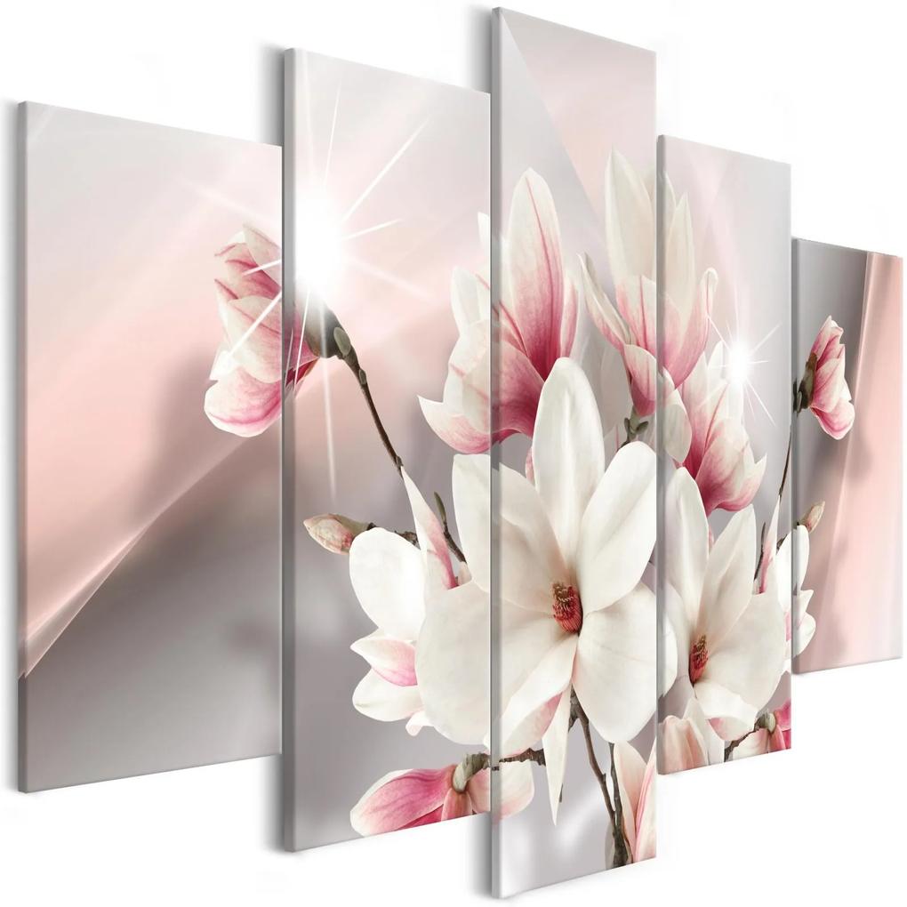 Obraz - Magnolia in Bloom (5 Parts) Wide 225x100