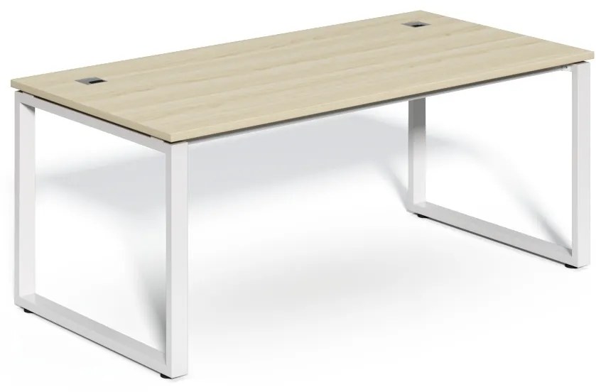 Stůl SimpleOffice 180 x 90 cm, dub světlý / bílá