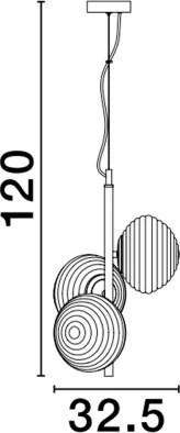 Závěsné svítidlo NOVA LUCE ALLEN E14 9028849 bez žárovky