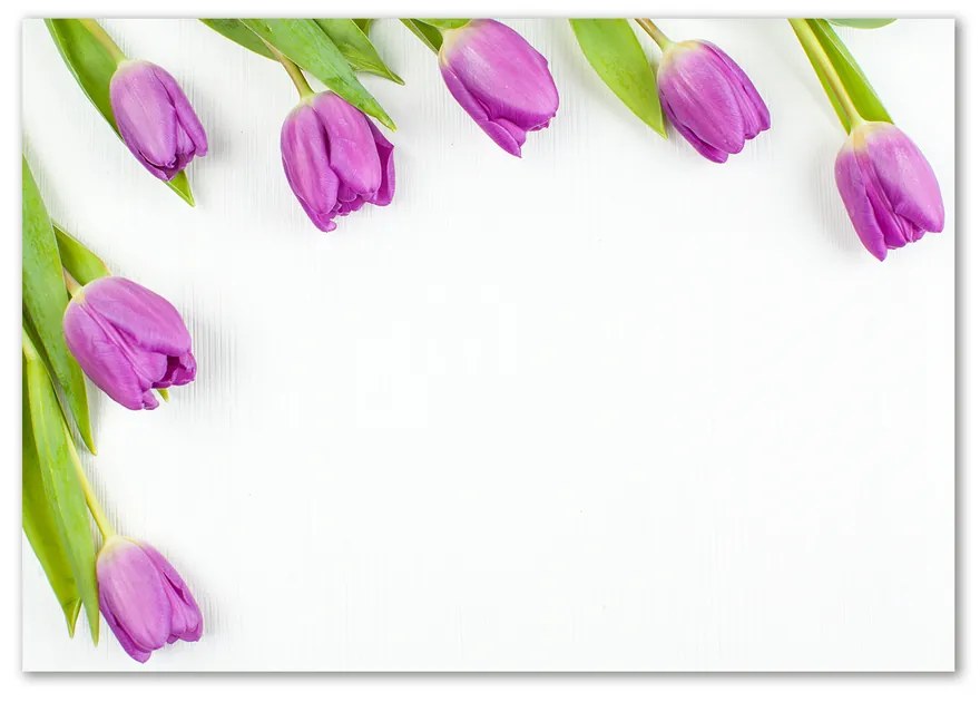 Wallmuralia Foto obraz akryl do obýváku Fialové tulipány 100x70