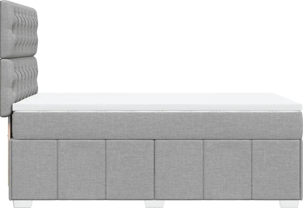 Box spring postel s matrací světle šedá 80 x 200 cm textil 3291502