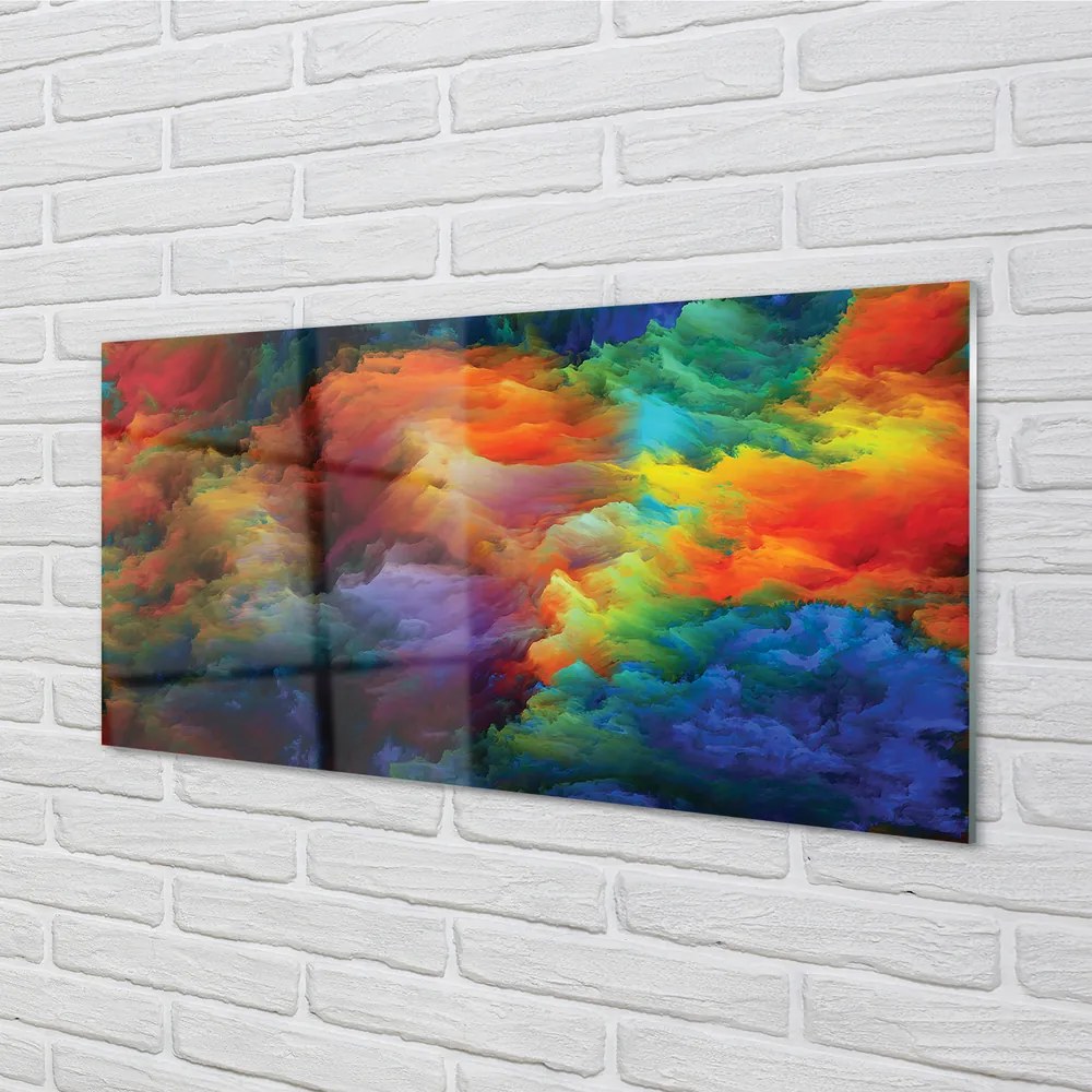 akrylový obraz 3d barevné fraktály 125x50 cm