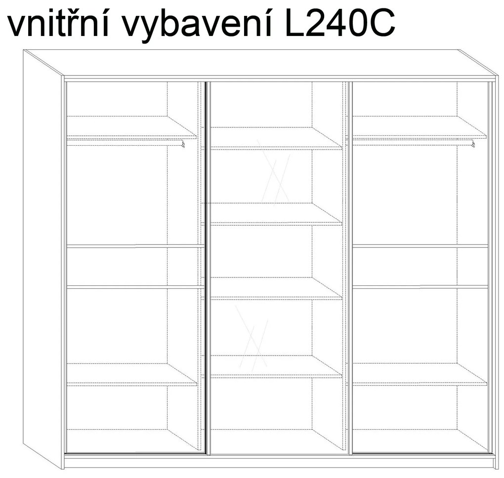 Šatní skříň Puerto 240 se zrcadlem