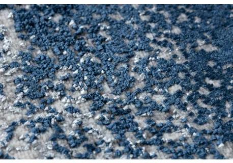 Moderní koberec DE LUXE 528 Abstrakce Strukturální krém / tmavě mod velikost 120x170 cm | krásné koberce cz