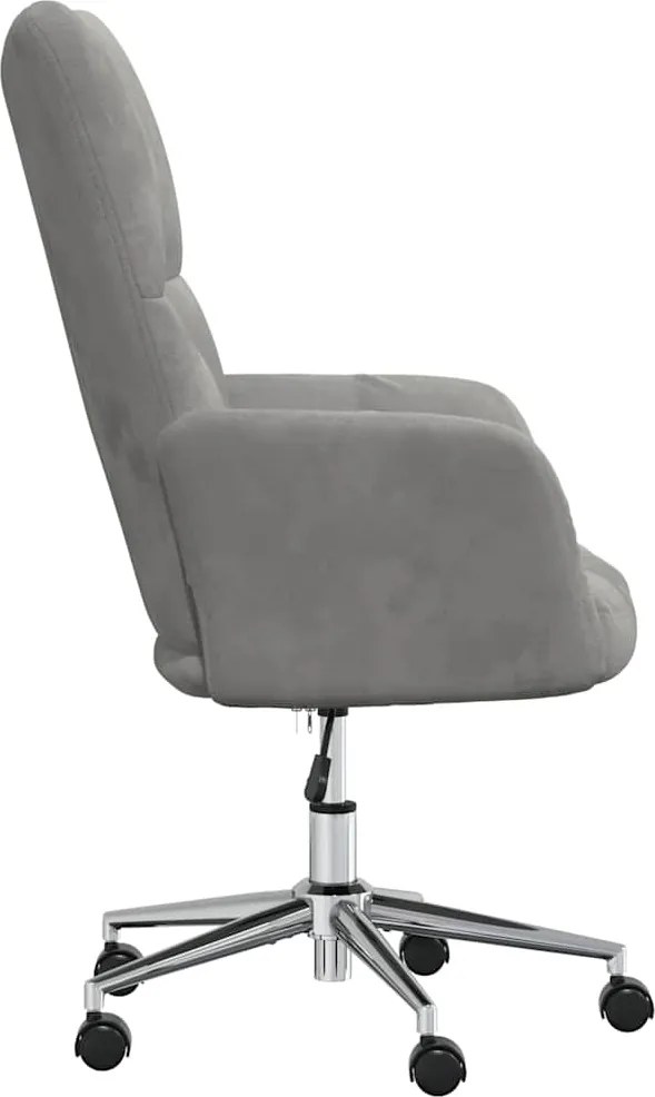 Relaxační křeslo světle šedé samet 328161