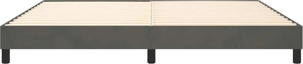 Rám postele s boxspringem tmavě šedý 200 x 200 cm samet 3120791