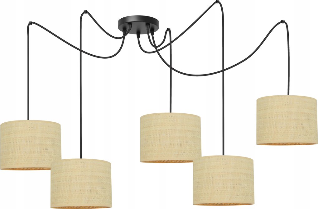 Závěsné Stropní Svítidlo Lustr do obývacího pokoje Moderní Boho Ratan Island led