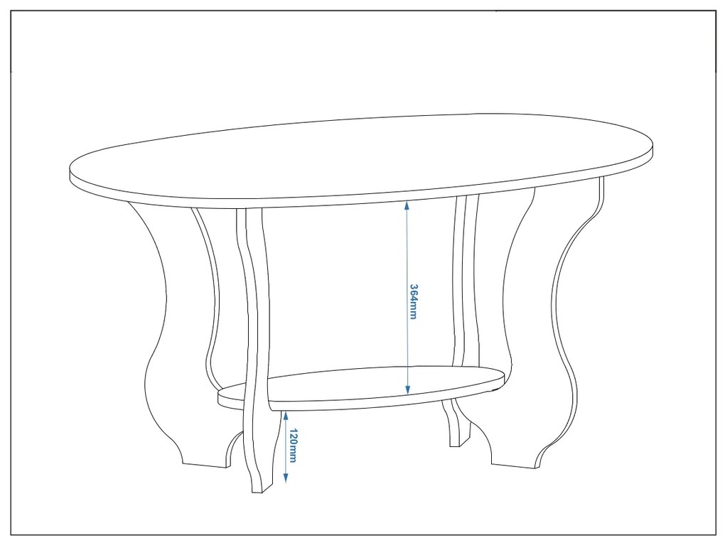 Vomaks unit, s.r.o. Konferenční stolek TULPAN Barva: dub truffle