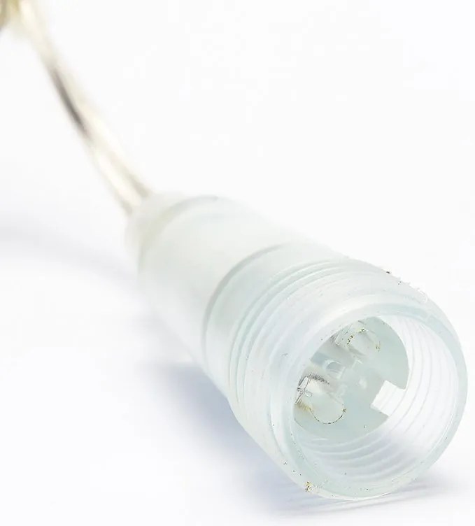 Easy Fix LED světelný závěs interiér, 100 × 700 cm, teple bílá, 600 diod, 10 pramenů, čirý kabel, IP20, prodlužovací