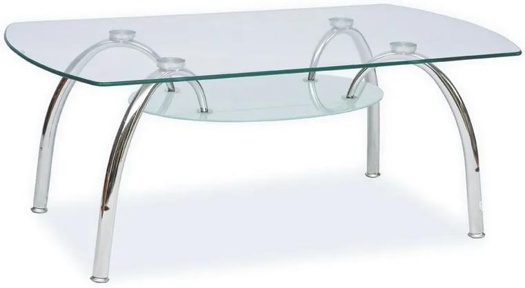 Stylový konferenční stolek z průhledného skla typ II KN140