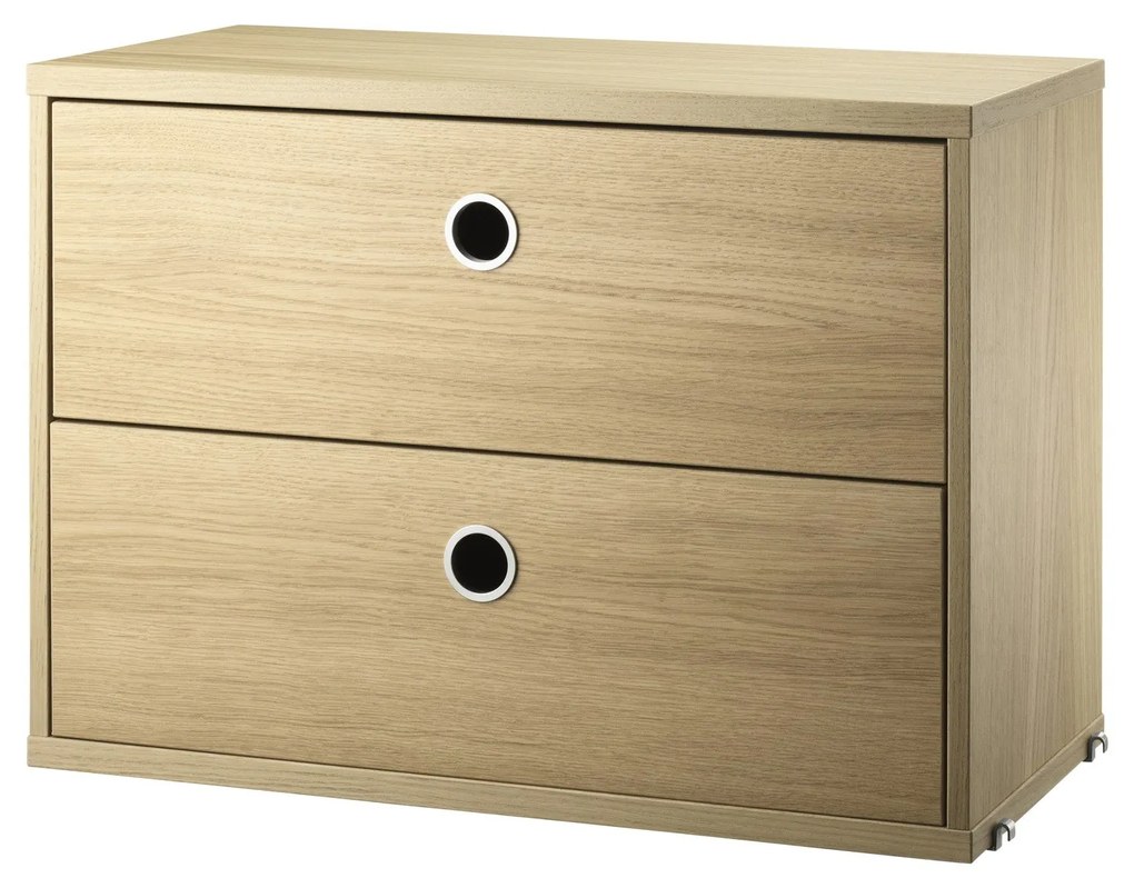 STRING Komoda Chest with Drawers 58 x 30 cm, Oak