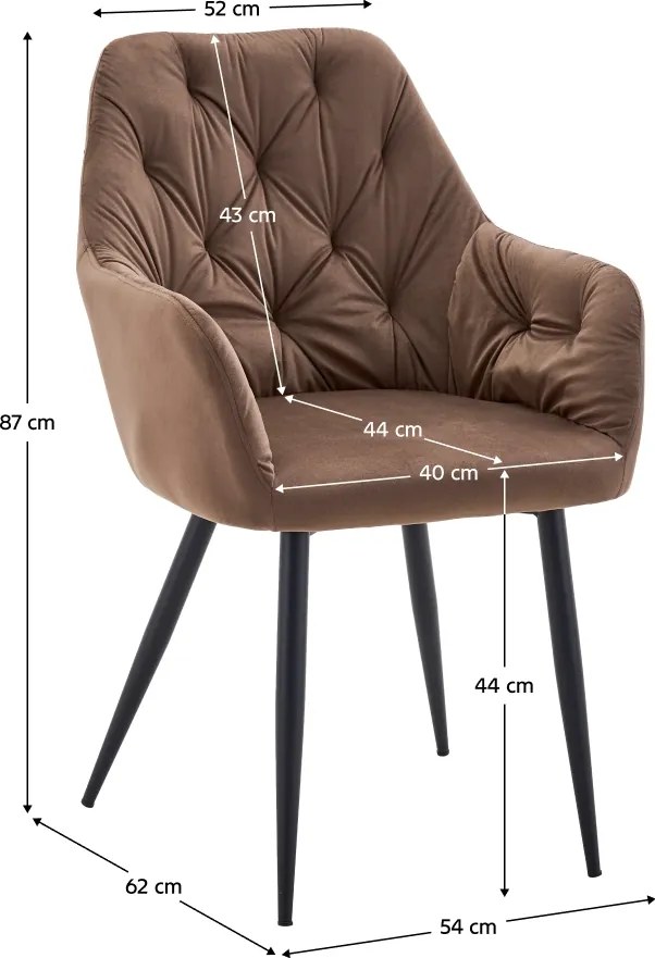 Kondela Designové křeslo, hnědá Velvet látka, VERIO NEW