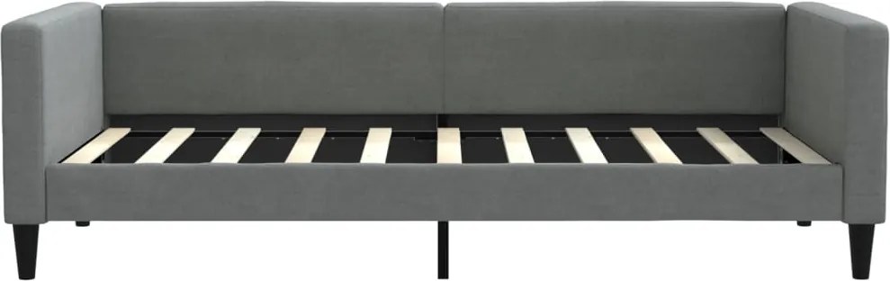 Válenda s přistýlkou a zásuvkami tmavě šedá 90 x 190 cm textil 3196625