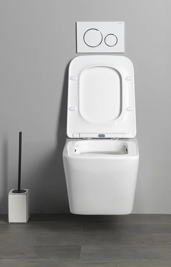 Sapho Sapho, PORTO závěsná WC mísa, Rimless, 36x52 cm, bílá