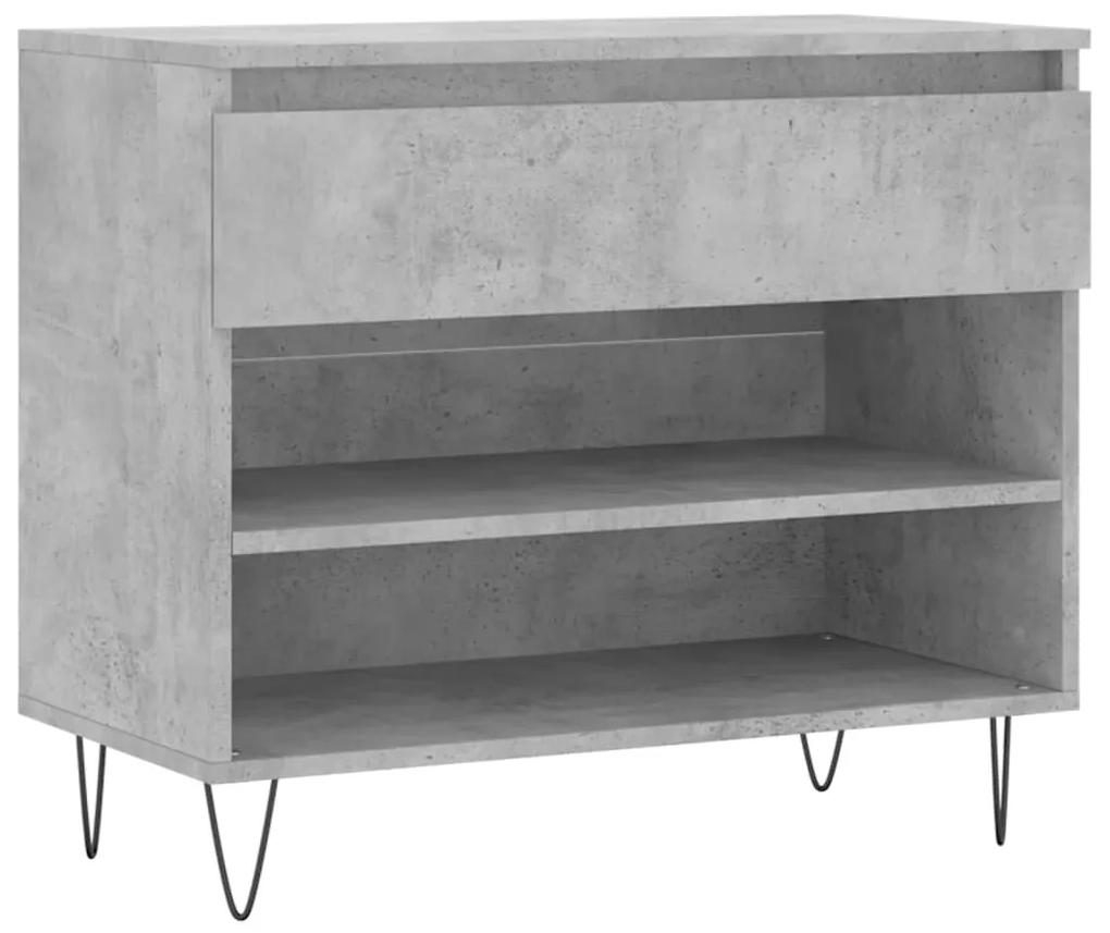 Botník betonově šedý 70x36x60 cm kompozitní dřevo - Default Title