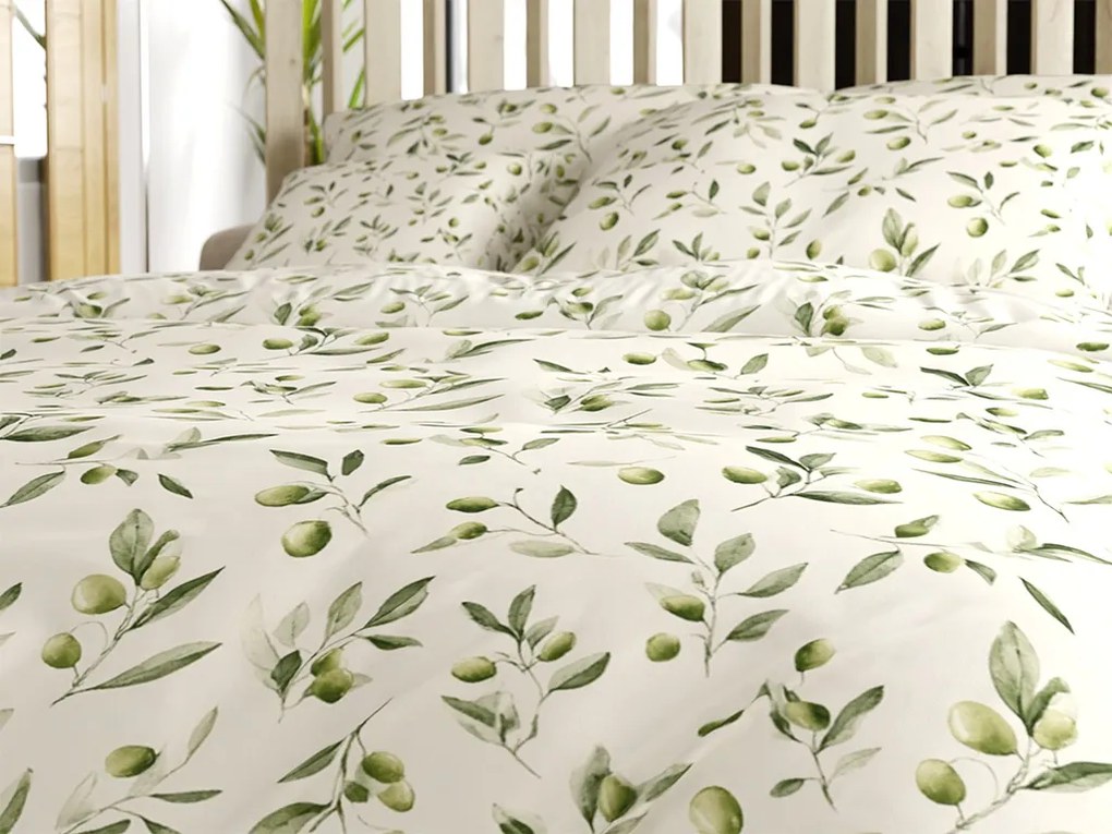 Polybavlněné povlečení OLIVE POLY zelené Rozměr povlečení: 70 x 90 cm | 140 x 220 cm