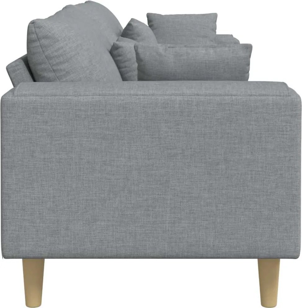 Pohovka Světle šedá 250 x 77 x 76 cm textil 3335143