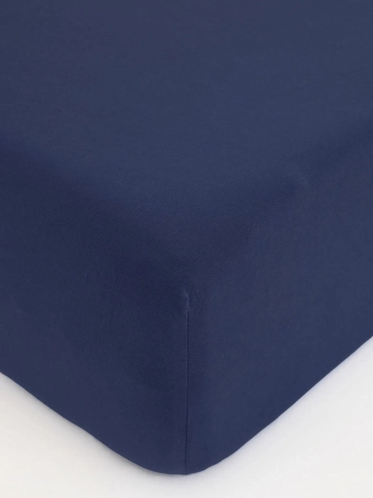 MK Lůžkoviny Jersey prostěradlo do postýlky Classic 70 x 140 cm – tmavě modrá