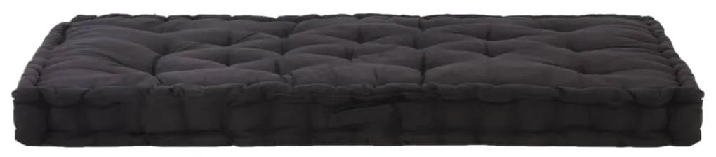 vidaXL Poduška na nábytek z palet bavlna 120 x 80 x 10 cm černá